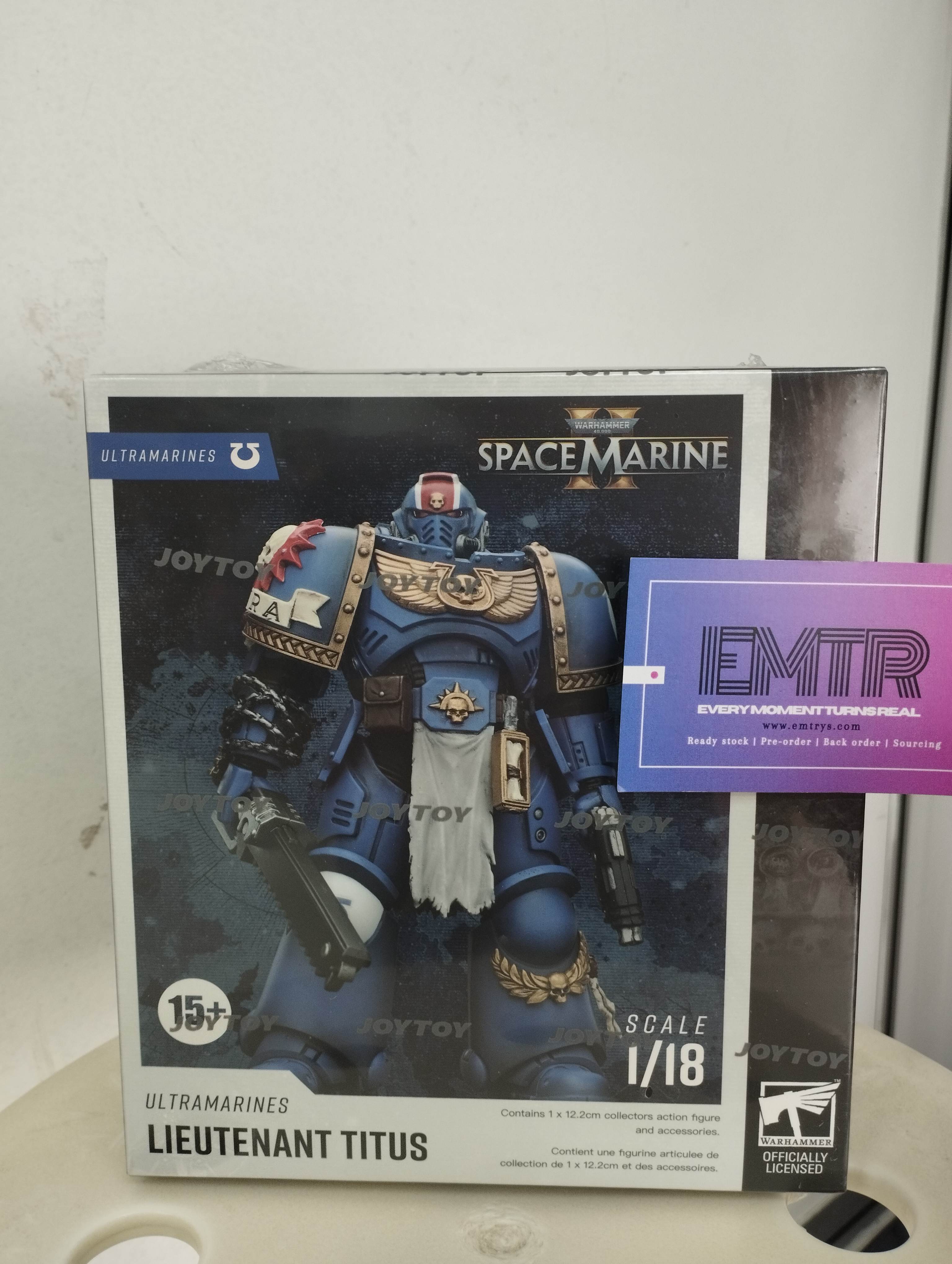 JOYTOY WarHammer 40k Ultramarines Lieutenant Titus 1/18 Action figure ...